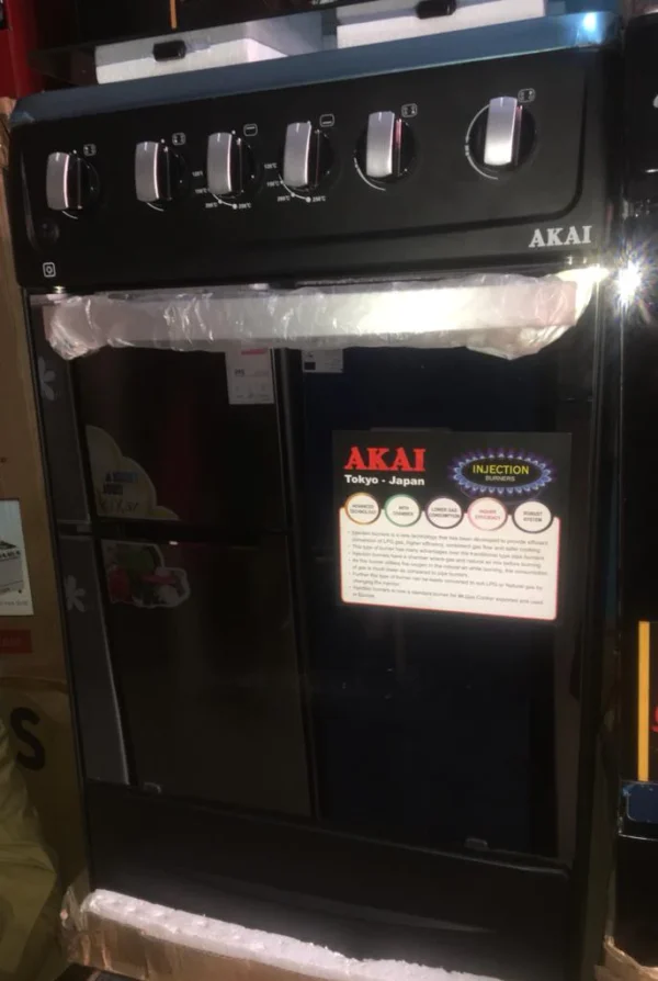 AKAI 4 Gas Burner Free Standing Gas Cooker With Oven | GC059A-5050GS ...
