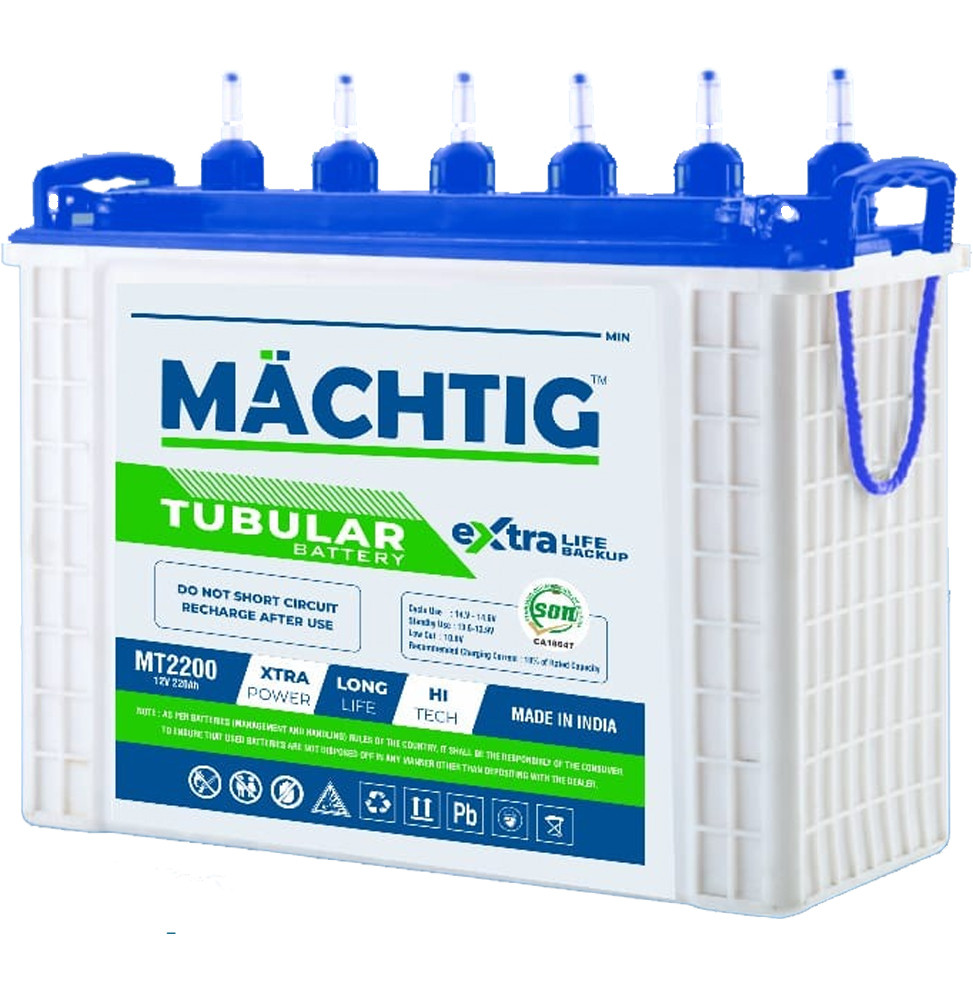 MACHTIG 220Ah 12V Extra Life, Extra Backup Tall Tubular Battery - Wintx ...